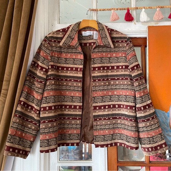 Alfred Dunner | Jackets & Coats | Vintage 9s Embroidered Tapestry ...